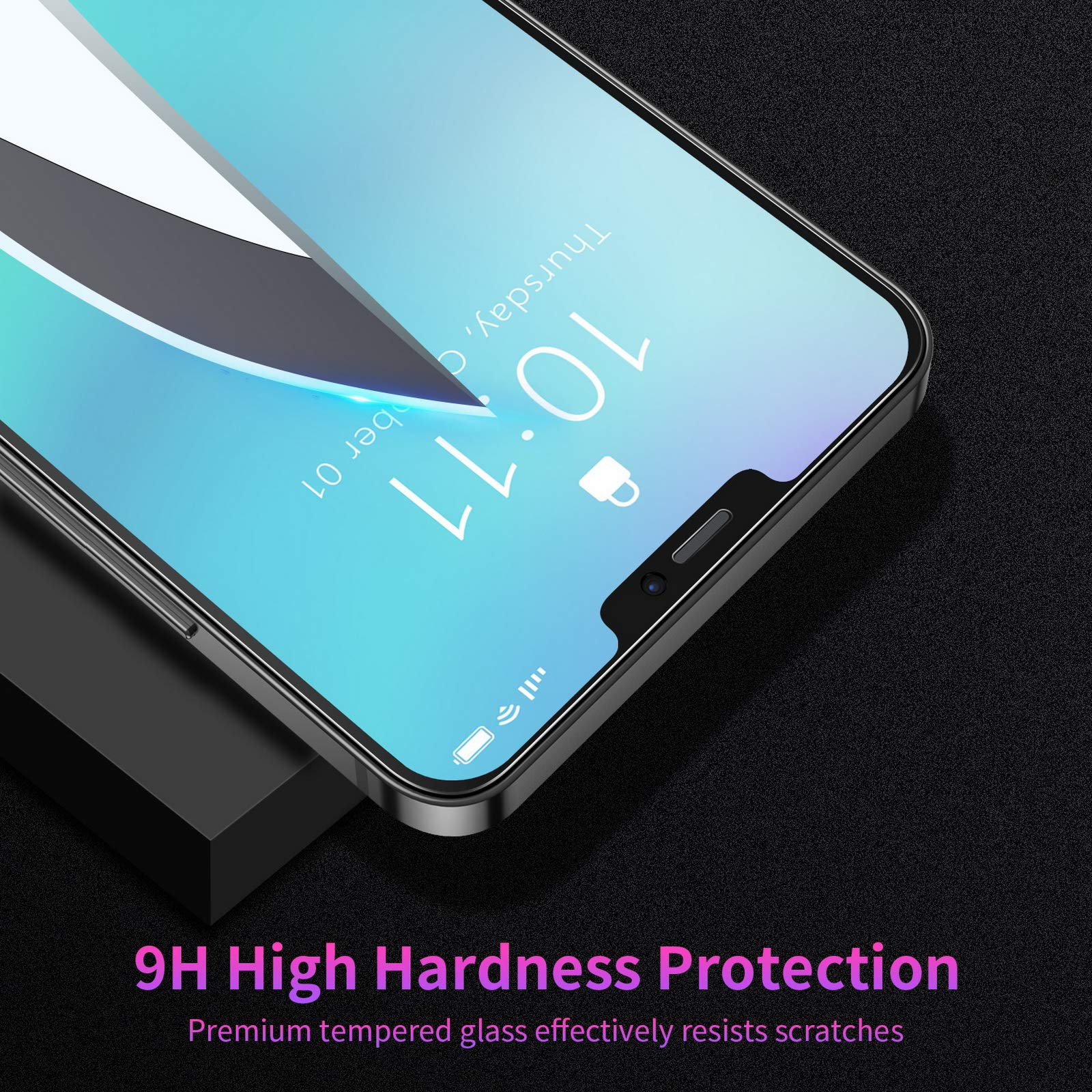 RIWNNI Screen Protector Compatible with iPhone 12/12 Pro [3 Pack], HD Clear Tempered Glass Screen Protector for iPhone 12/12 Pro 6.1-Inch [Easy Installation Frame] [Bubble Free] [Case Friendly]