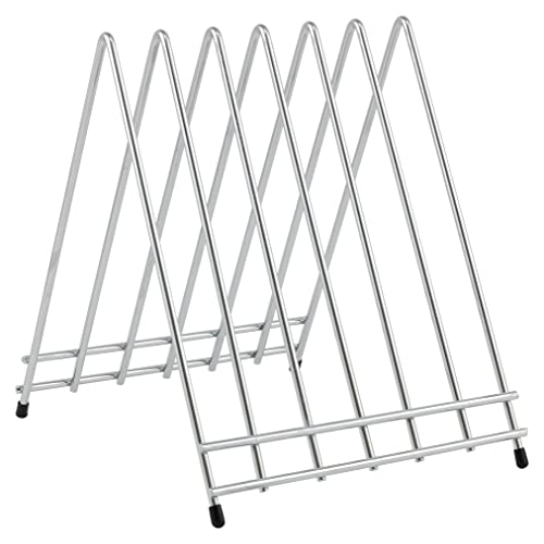Winco 6-Slot Cutting Board Rack, Chrome Plated Medium