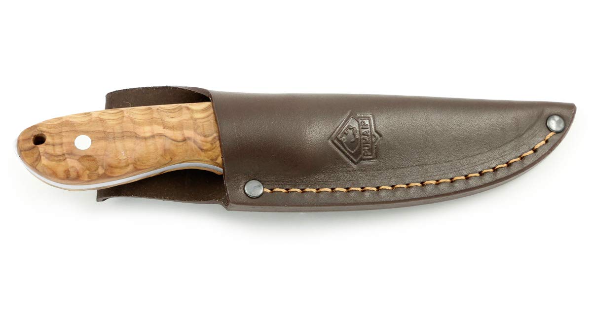 Puma IP La Ola Olive Wood Spanish Made Hunting Knife with Leather Sheath