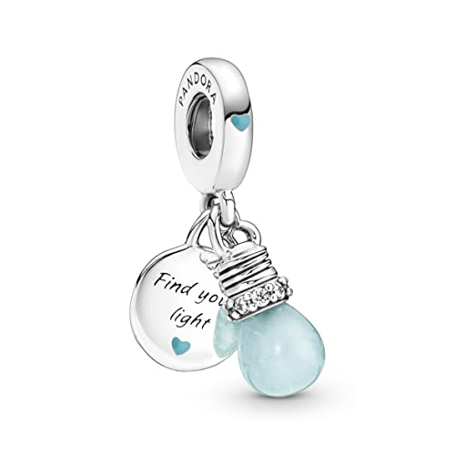 Pandora 791123C01 Glow-in-the-dark Lightbulb Double Dangle Charm