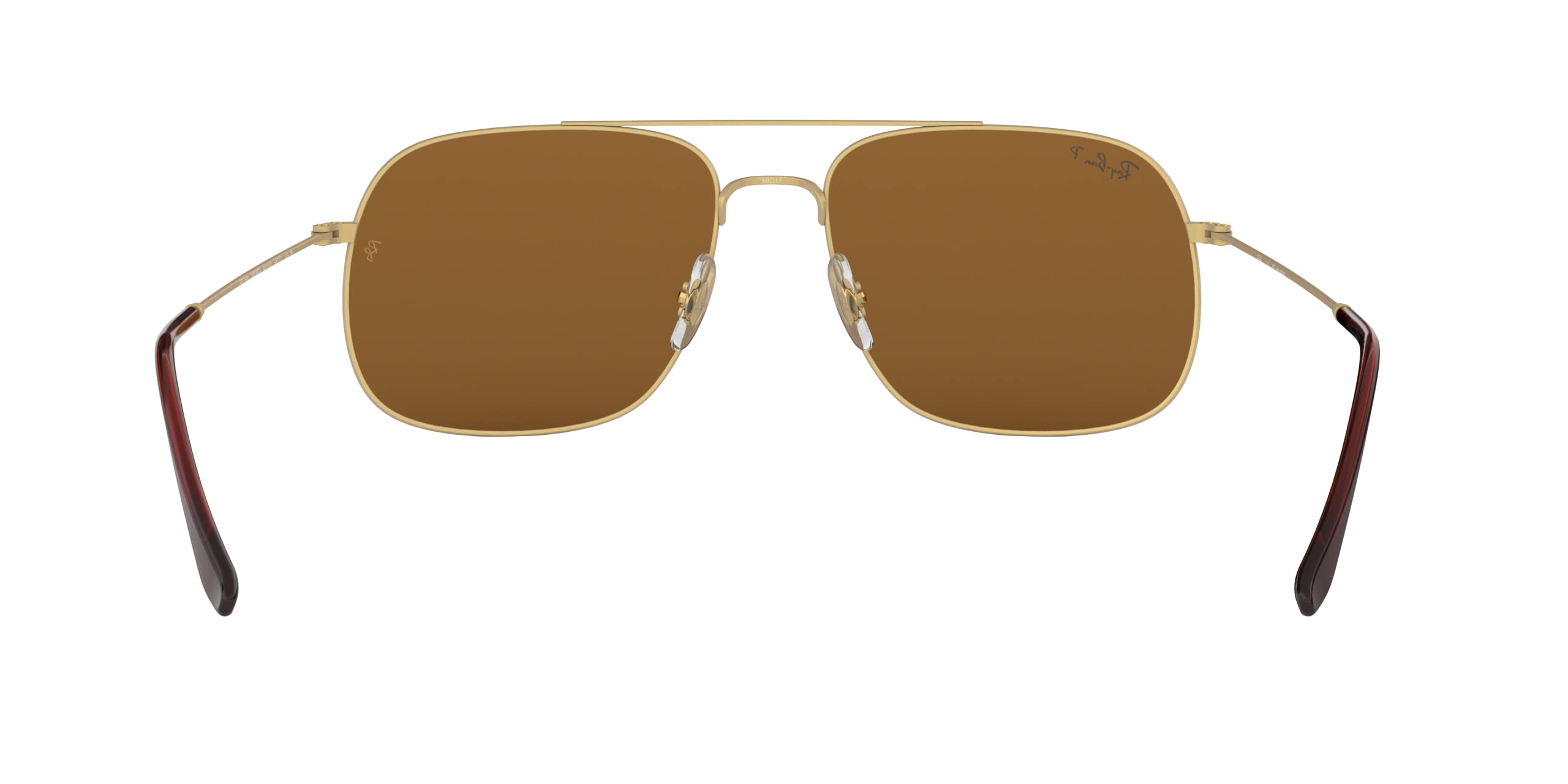 Ray-Ban Rb3595 Andrea Square Sunglasses, Rubber Black/Light Grey Gradient Dark Grey, 59 mm