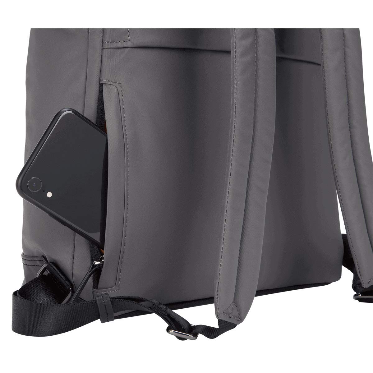 Targus Newport Drawstring Travel and Commute Backpack, Sleek Professional Design with Water-Repellent Nylon, Magnetic Secure Closure, Protective Sleeve fits 15-Inch Laptop, Gray (TSB96404GL)