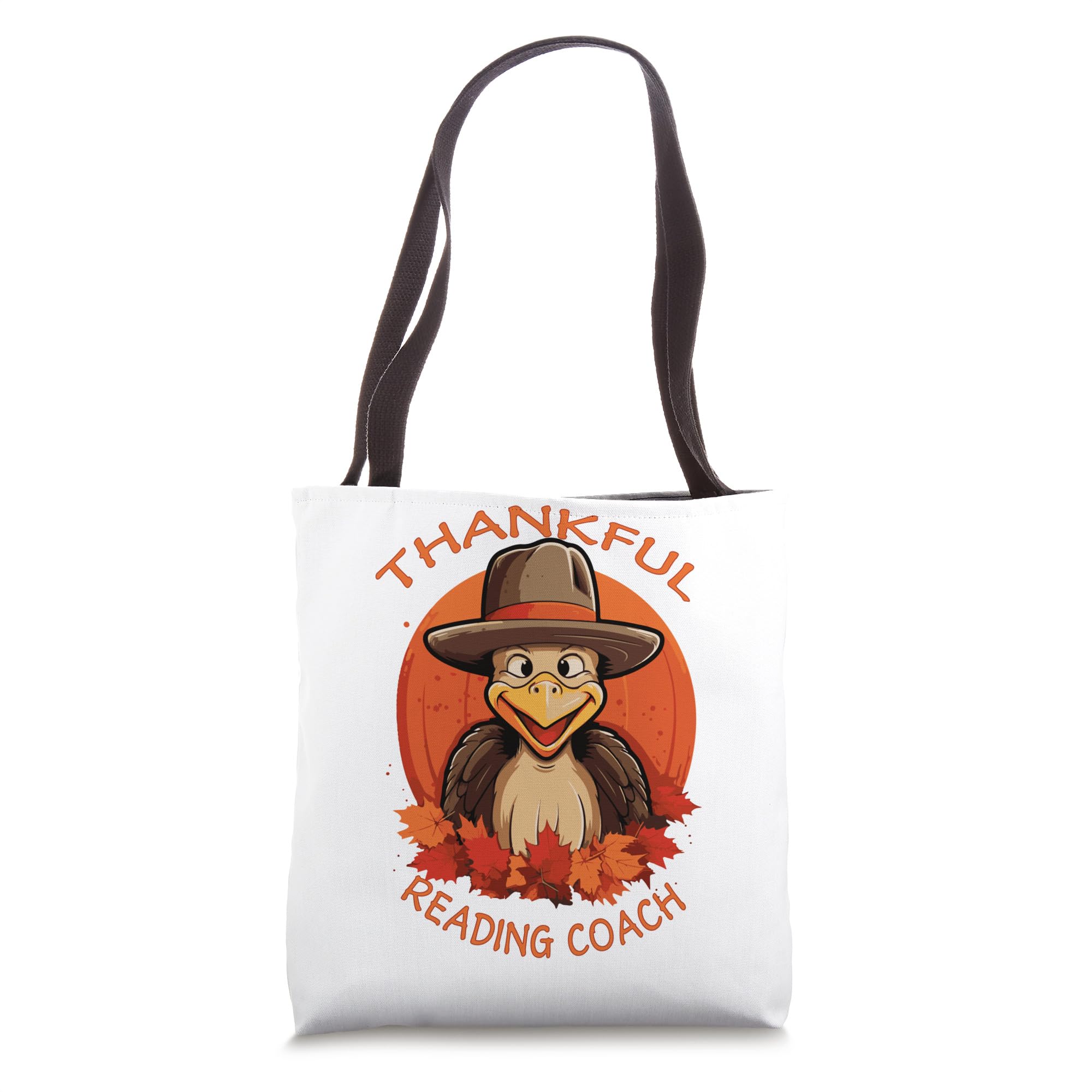 Reading Coach Funny Thanksgiving Turkey & Fall Tote Bag