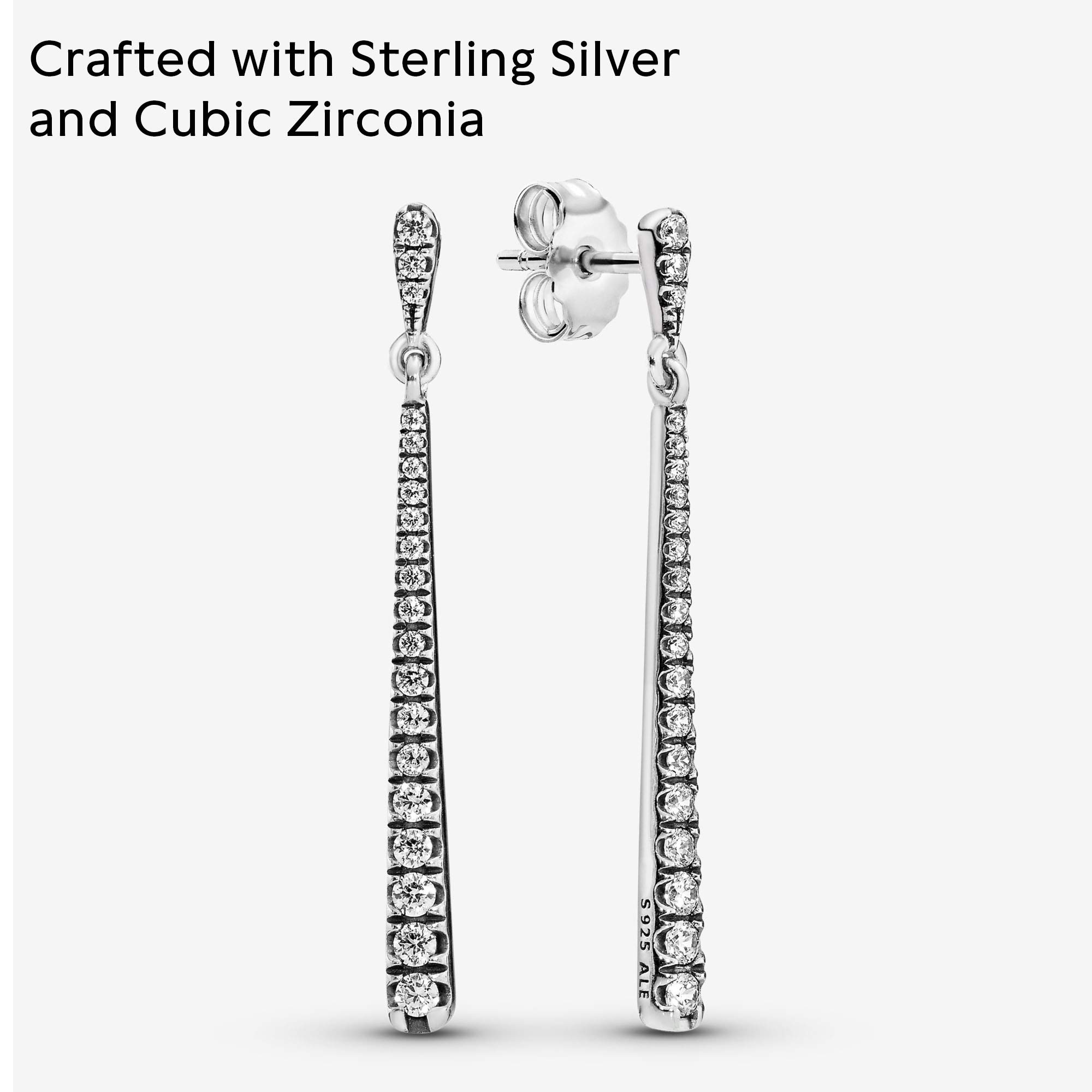 Pandora Jewelry Sparkling Stones Hanging Cubic Zirconia Earrings in Sterling Silver