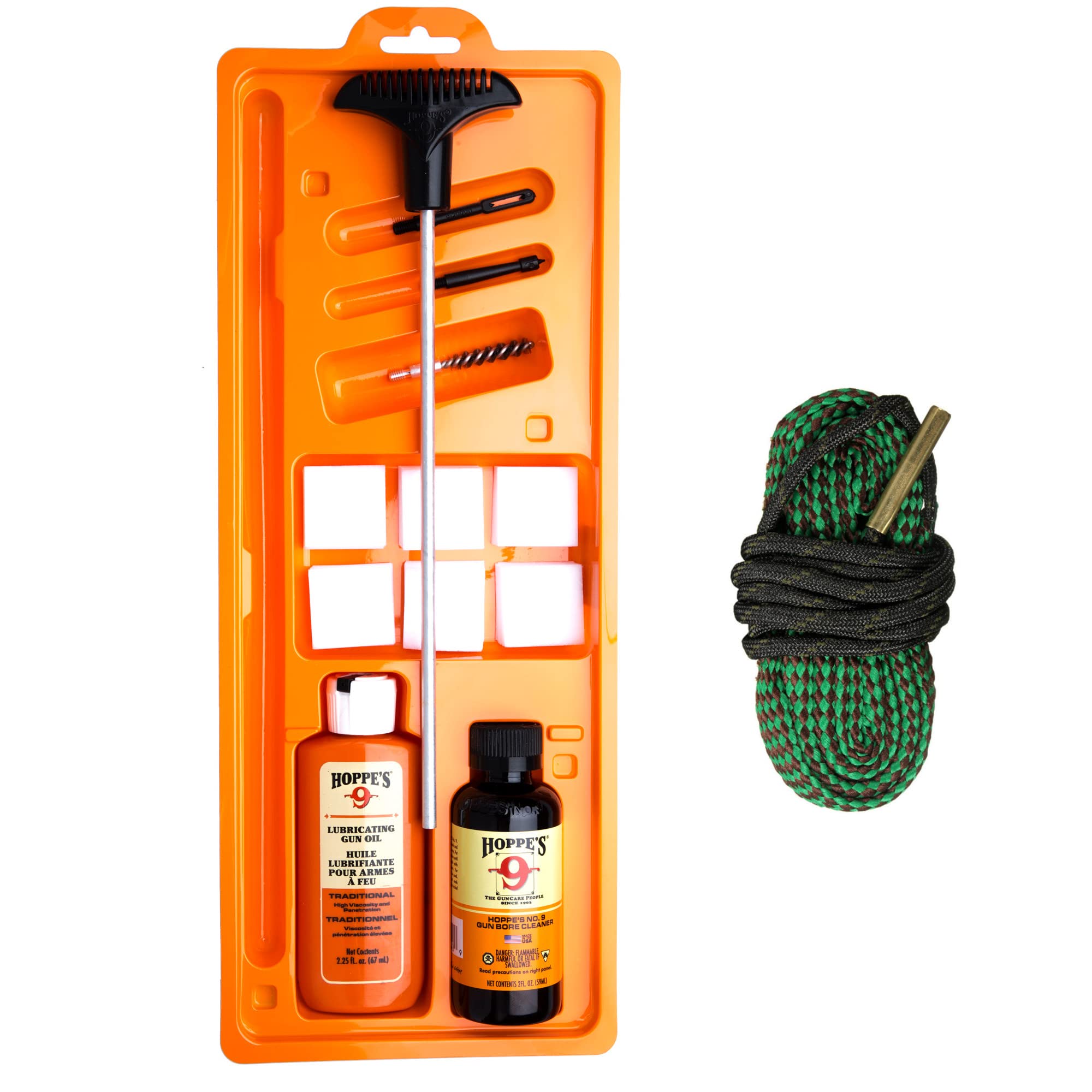 Westlake Market 22 Caliber Pistol Cleaning Kit with Cleaner, Gun Oil, Brush and Snake, Orange