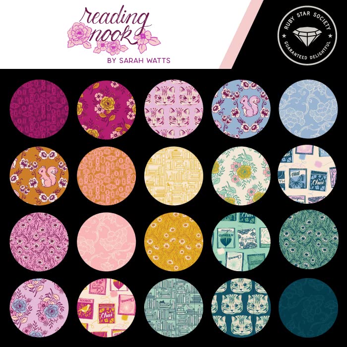 Reading Nook Jelly Roll (40 Pieces) by Sarah Watts for Ruby Star Society + Moda 2.5 x 44 inches (6.35 cm x 111.76 cm) Fabric Strips