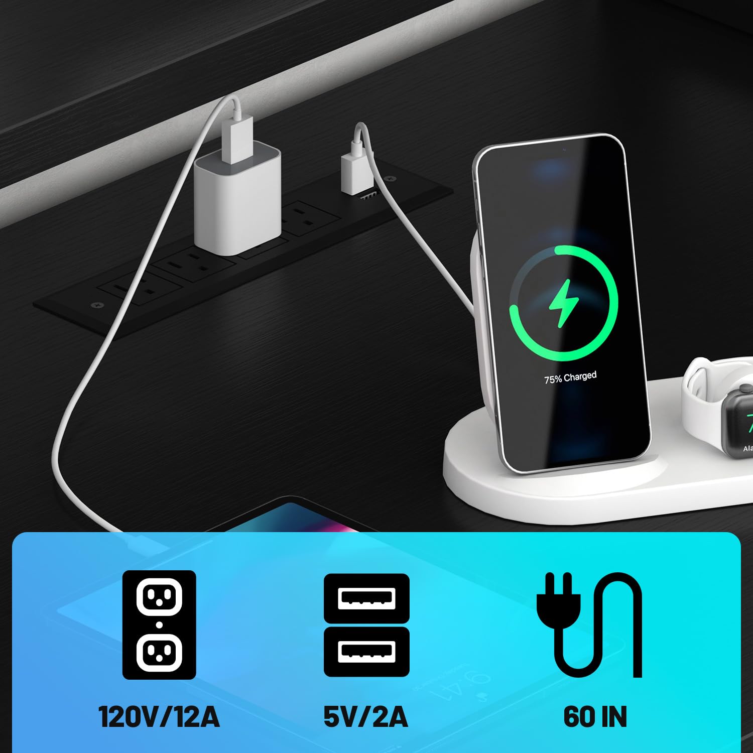RAGIFEN L Shaped Desk with Power Outlets & LED Strips, L Shaped Computer Desk with Drawers, Gaming Computer Desk with Monitor Stands Home Office Desk with CPU Stand, Easy to Assemble, Black