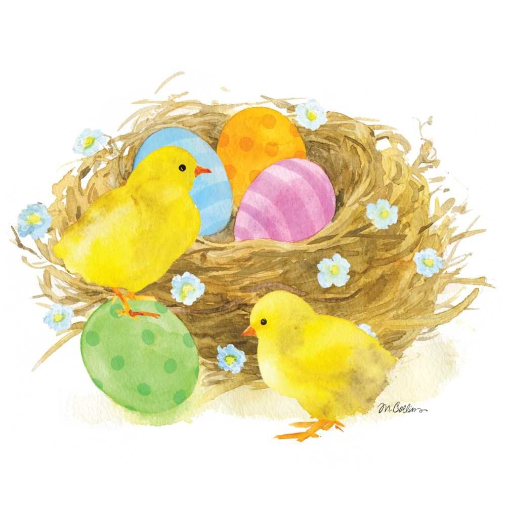 Paperproducts Design Chicks & Eggs Beverage Napkin, Martha Collins
