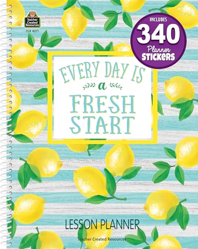 Teacher Created Resources Lemon Zest Lesson Planner 8.5 inches X 11 inches