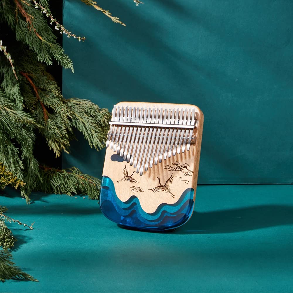 WSSBK 21 Key Kalimba Thumb Finger Piano Kalimba Resin Wood Mbira Keyboard Gifts with Bag Accessories