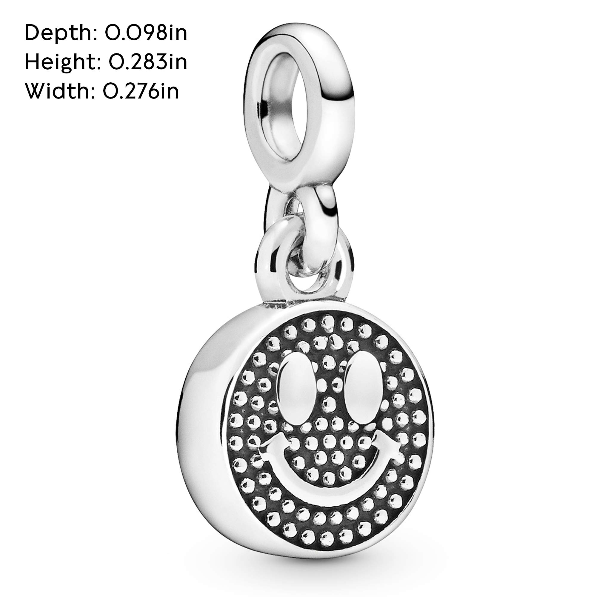 Pandora ME Compatible Charm Jewelry | Smiley Dangle | Limelight Yellow Crystal | Sterling Silver | Pandora ME Styles ONLY