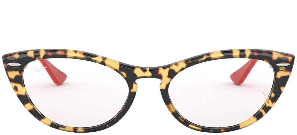 Ray-Ban Women's RX4314V Nina Cat Eye Prescription Eyeglass Frames, Yellow Havana/Demo Lens, 54 mm