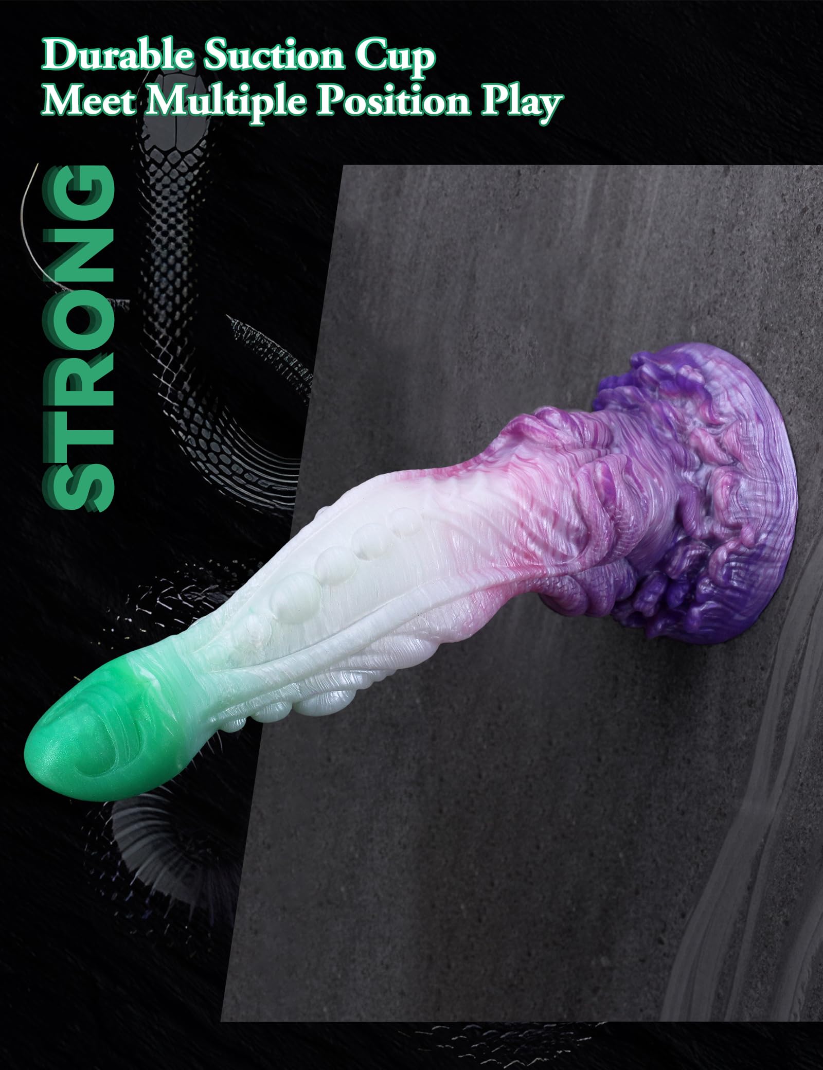 Realistic Thick Dragon Dildo with Knot, 10inch Long Monster Dildos Silicone Fantasy Dildo Anal Plug Toys for Women and Men Couples