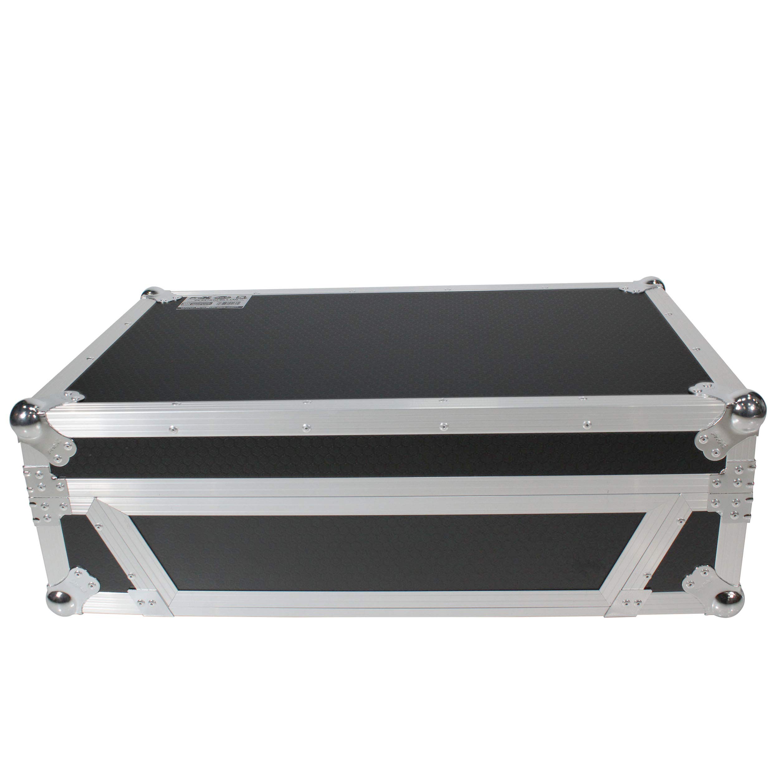 ProX Flight Case for Pioneer DDJSX3 DDJ-1000 SRT Controller with 2U Rack Space, Sliding Laptop Shelf,Wheels and LED Kit-Silver on Black Design - XS-SX1K2UWLTLED