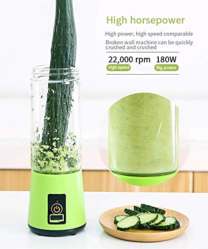 Portable Blender, Personal Mixer Fruit Rechargeable with USB, Mini Blender for Smoothie, Fruit Juice, Milk Shakes.