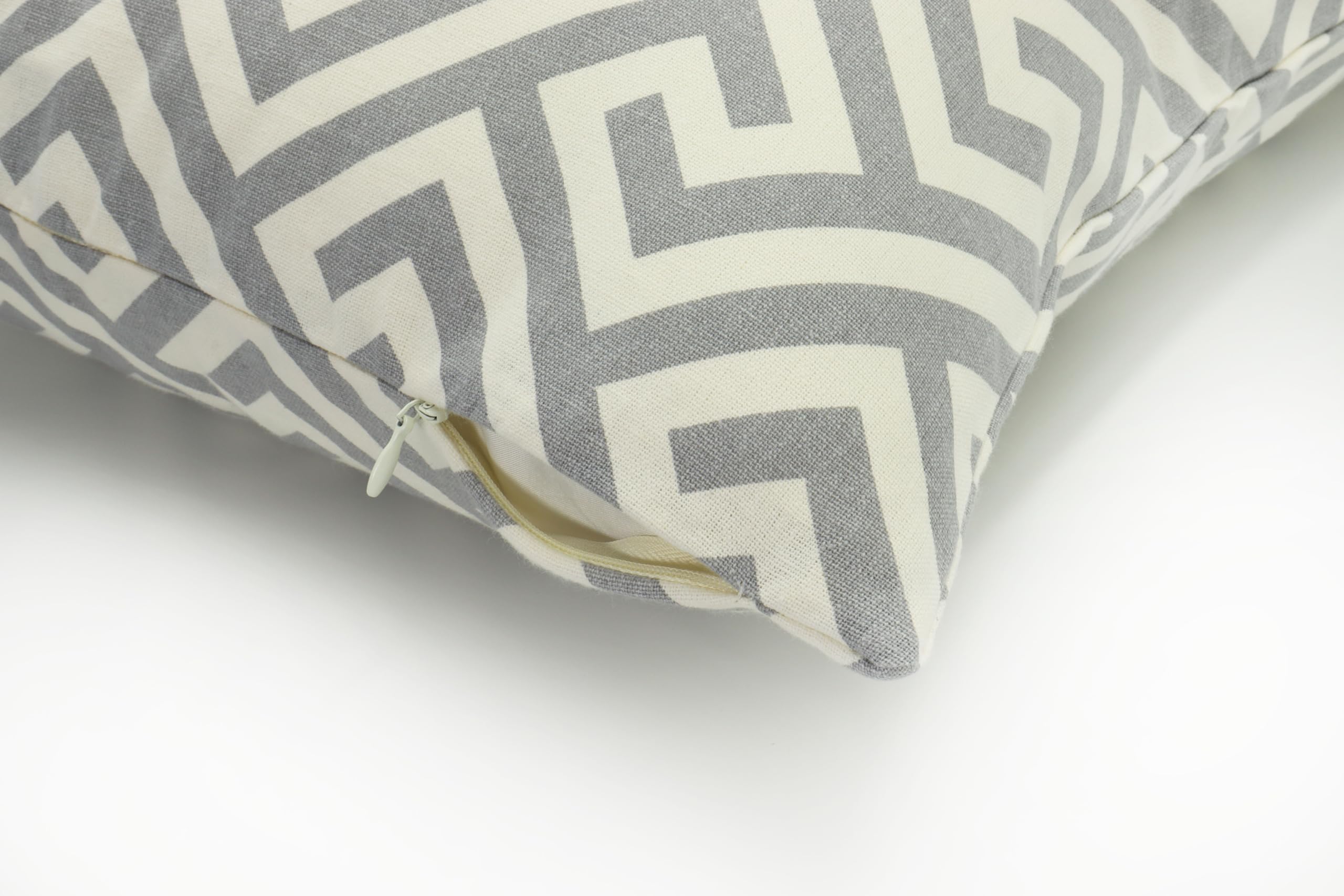 Modern Pattern Spring and Summer Sofa Pillow Covers, Set of 4 Pillow Covers 18x18 -Decorative Geometric Throw Pillow Cushion Case For Sofa, Couch, Bed, Home, Outdoor, Car - Grey, Square