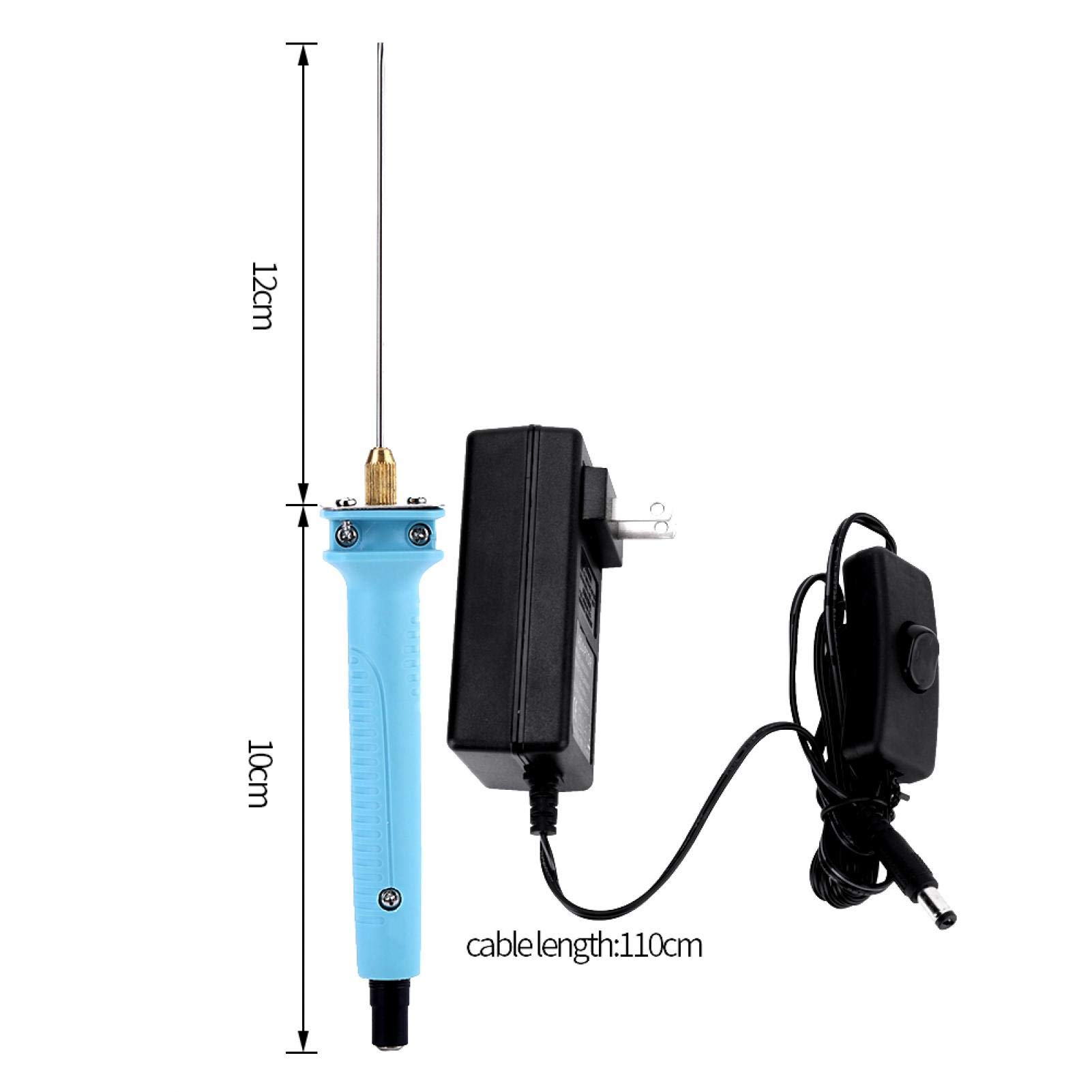 Thincol Foam Cutter Pen,10cm Hot Wire Styrofoam Cutter,15W Bendable Needle Electric Foam Carving Knife for Craft Doll Model DIY,with 110cm Cable (UK Plug)