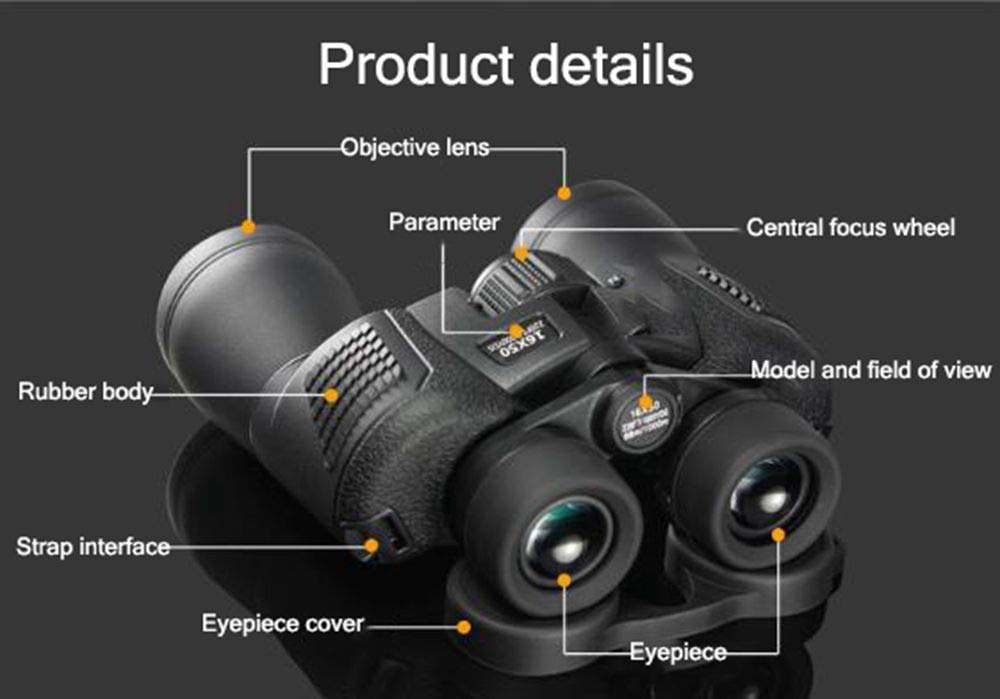 Practical ope Outdoor Hd Binoculars Large Objective Lens Wide Angle ope Adult Professional Zoom Bak4 Fmc Lens,16 * 50, 16 * 50