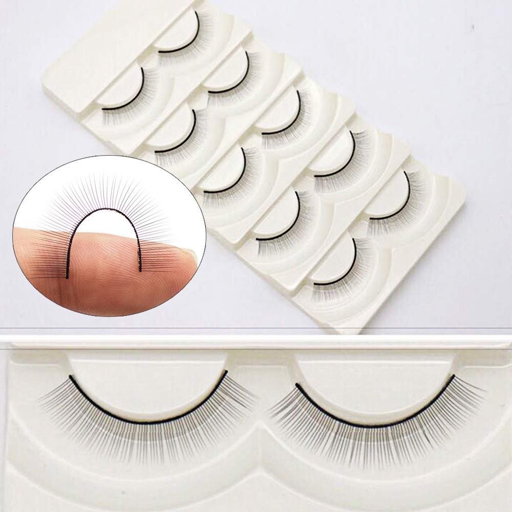 Practice Lashes for Eyelash Extensions Supplies, TopDirect 35 Pairs Training Lashes Practice Eyelash Strips Self Adhesive with 35 Pairs Eye Patches Stickers