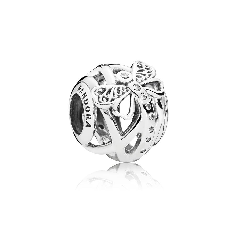 Pandora Dreamy Dragonfly Silver Charm 797025CZ