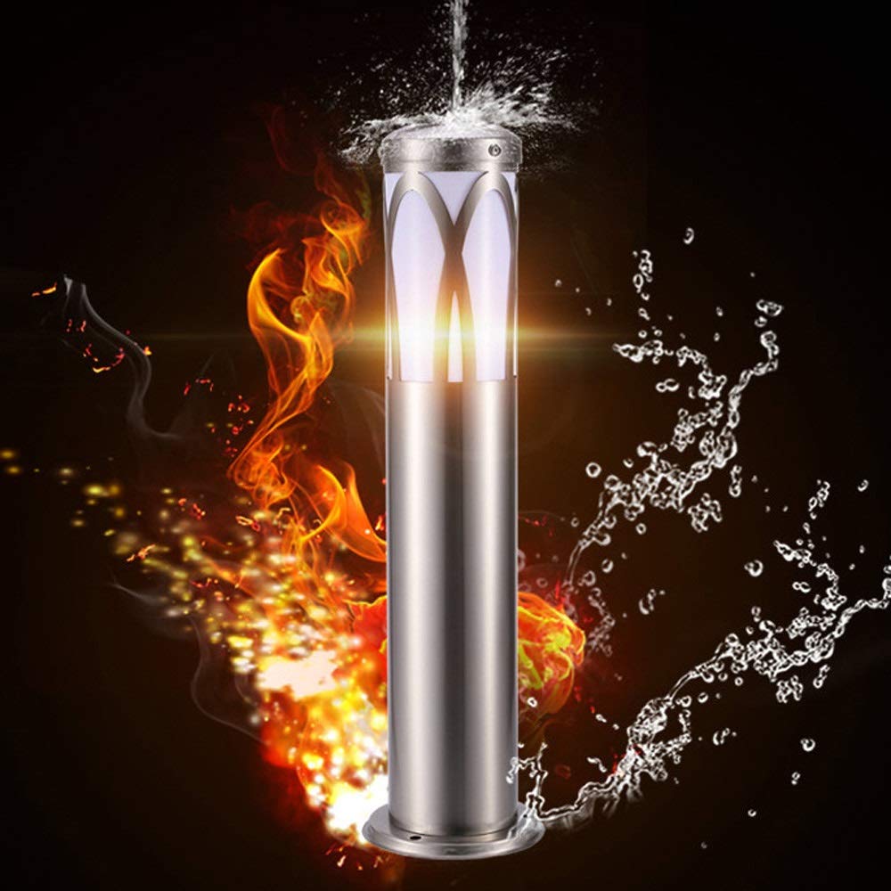 Pcqre Modern Stainless Steel Landscape Light IP54 Outdoor Acrylic Lawn Lamp Backyard Path Light Home Garden Waterproof Grass Lamp E27 Creative Street Light