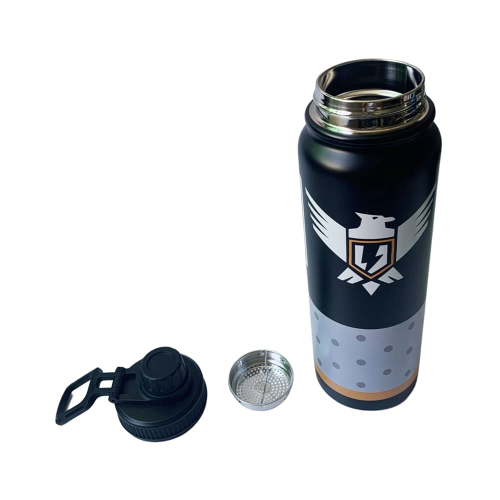 Windgro Stainless Steel Apex Legends Phoenix Kit Water Bottle 27oz wide mouth Insulated Flask Keeps Hot or Cold 800ml (Black)