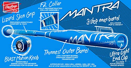 Rawlings 2021 Mantra Fastpitch Softball Bat Series, 33 inch (-10)