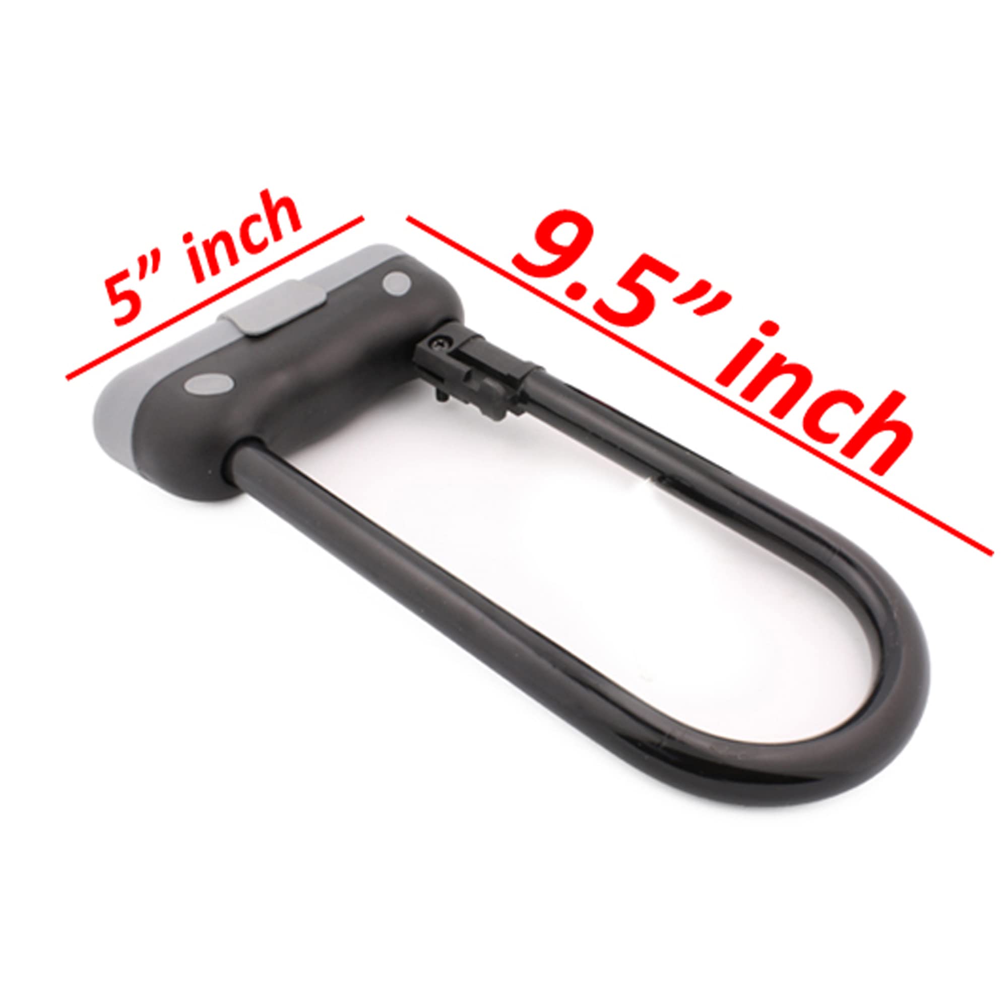 Wideskall 24 Packs Heavy Duty 14mm U Bar Bike Lock Anti-Theft Bicycle U Lock with Mount Bracket & 2 Keys