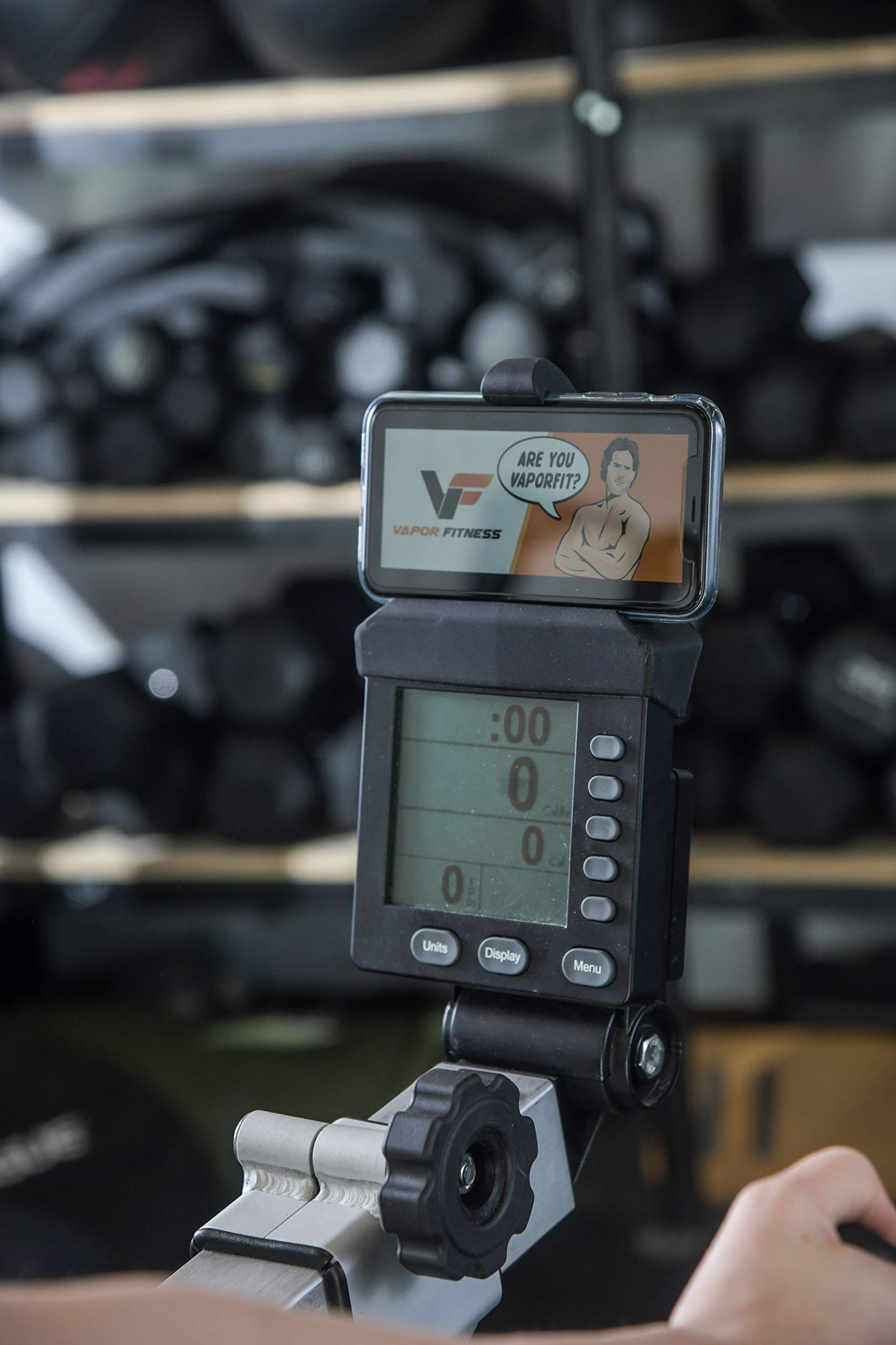 The Ultimate Rowing Machine Combo: Rowing Machine Cushion and Phone Holder Compatible with PM5 Monitor from Concept 2