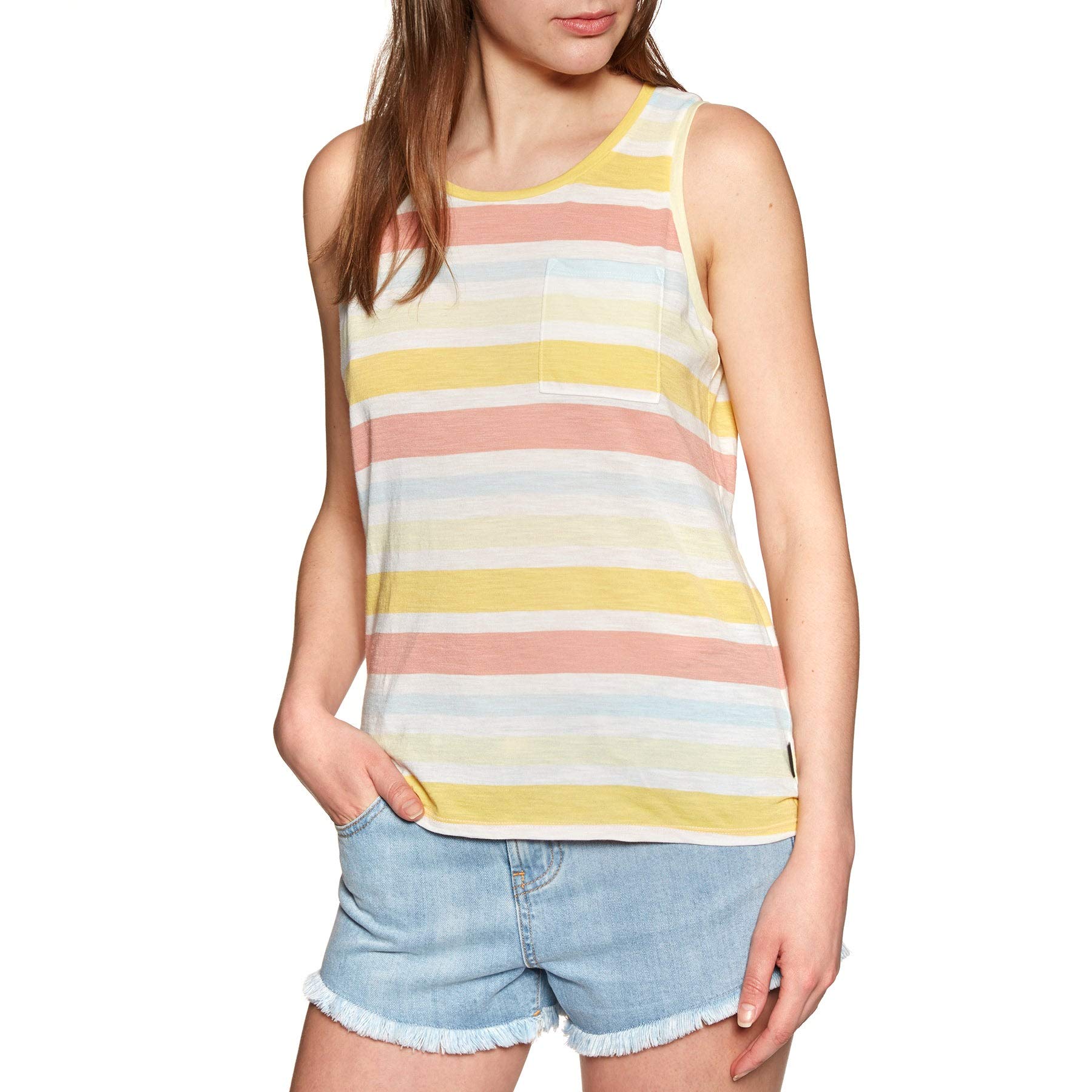 Patagonia Mainstay Tank Top - Women's Large Water Ribbons/Floral Pink