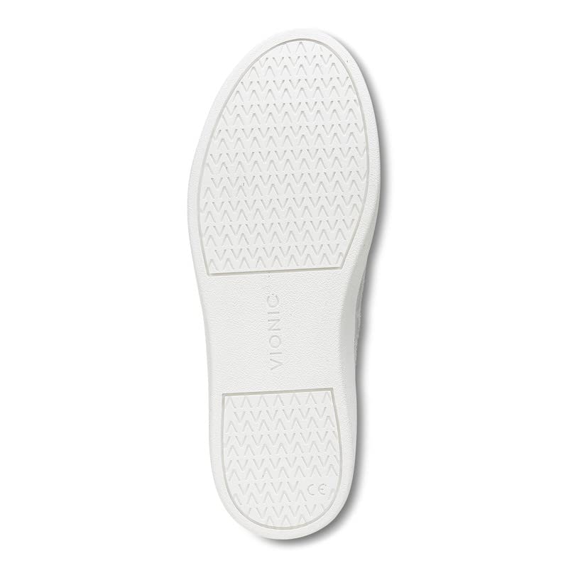 Vionic Women's Essence Mylie Lace Up Sneakers- Supportive Ladies Casual Shoes That Include Three-Zone Comfort with Orthotic Insole Arch Support, White 8 Medium