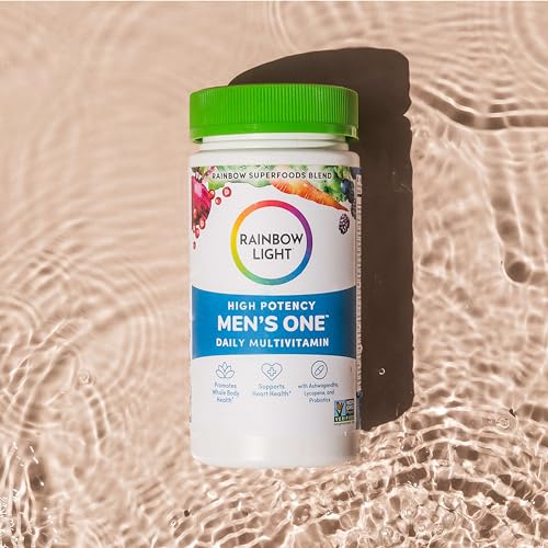 Rainbow Light Multivitamin for Men, Vitamin C, D & Zinc, Probiotics, Men's One Multivitamin Provides High Potency Immune Support, Non-GMO, Vegetarian, 150 Tablets