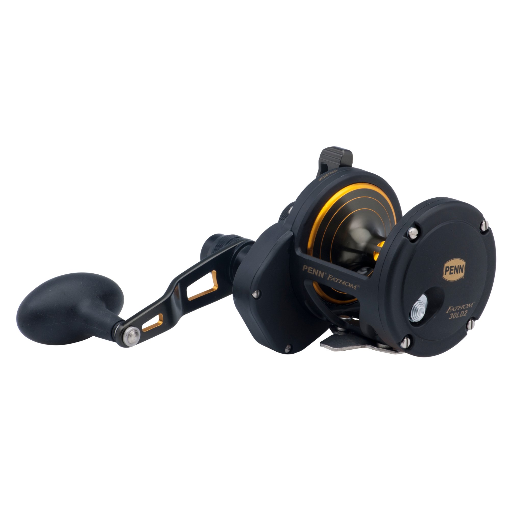 Penn 1292933 Fathom 30 Lever 2-Speed Lever Drag Fishing Reel, Black Gold, FTH30LD2