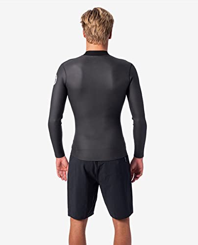 Rip Curl Dawn Patrol 1.5m Long Sleeve Front Zip Surf Jacket Black 1 XL