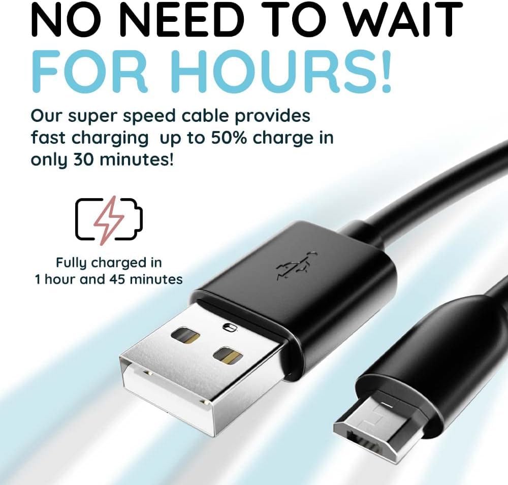 REYTID USB Charging Cable Compatible with Turtle Beach Stealth 520, 600, 700 Gaming Headsets Micro USB Lead - Replacement Battery Charger