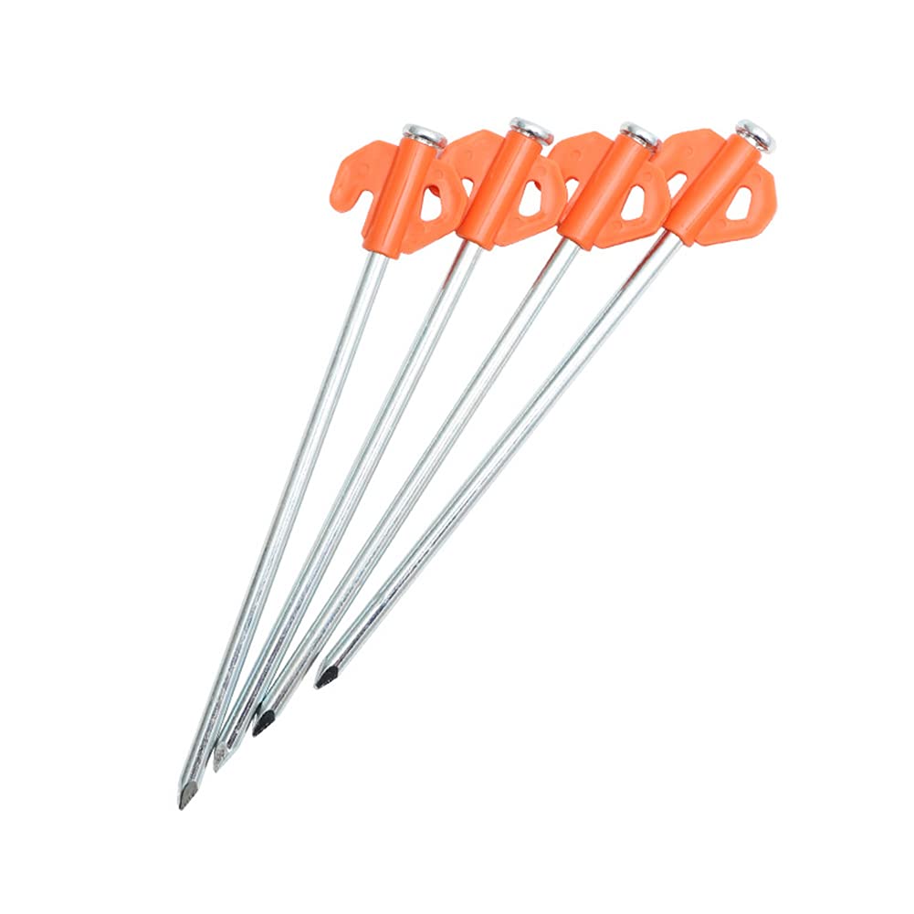 Saycker Camping Universal Outdoor Ground Spike Tent Pegs with Nail Puller Trampoline