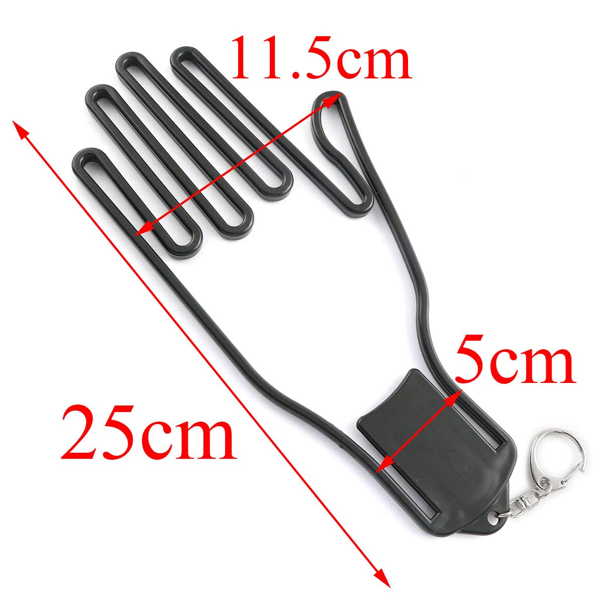 Pro Bamboo Kitchen Golf Glove Rack Black Plastic Golf Glove Dryer/Hanger/Stretcher with Stainless Steel Hook for Drying Gloves, Keep The Shape of Gloves
