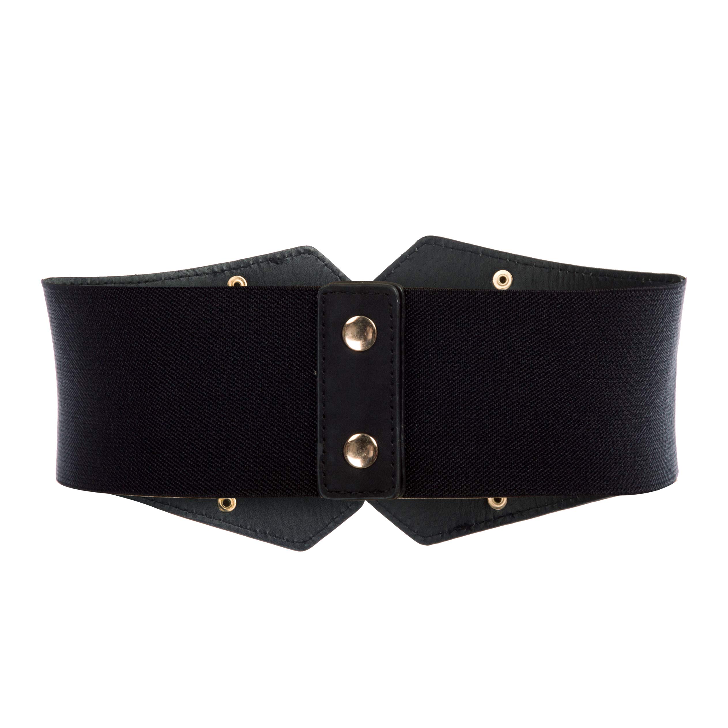 Scarlet Darkness Women Gothic Cincher Belt Corset Steampunk Elastic Wide Waist Belt Black L