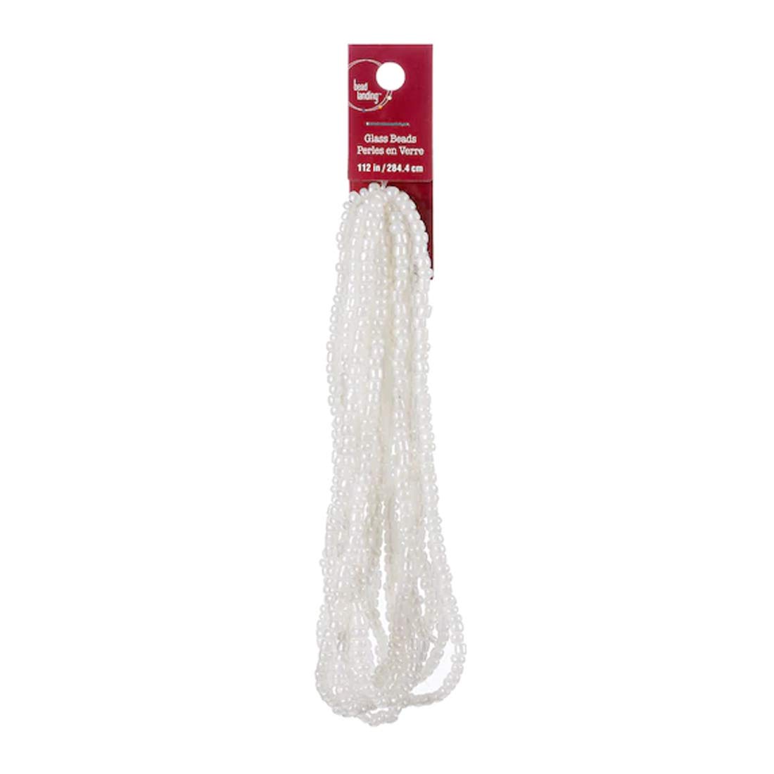 Shiny White Glass Seed Beads, 6/0 by Bead Landing