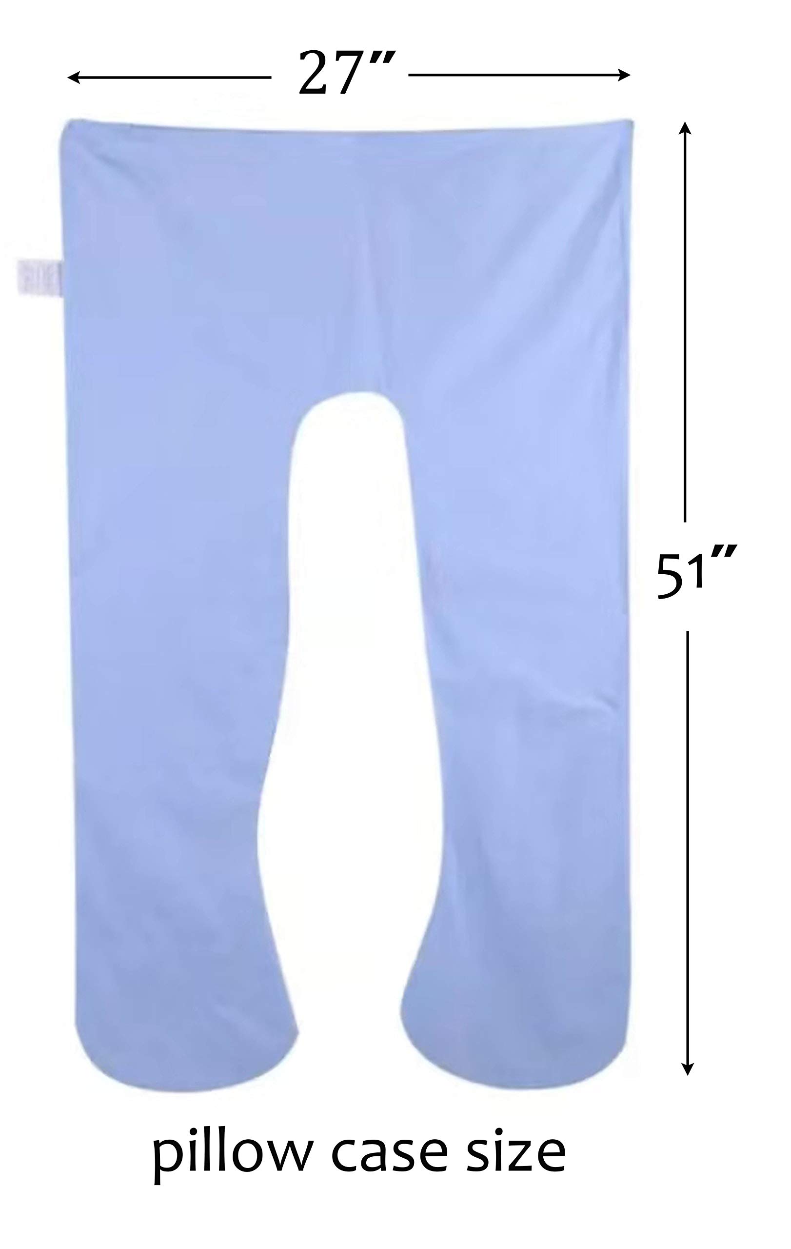 Pregnancy Pillow U-Shape Full Body Pillow Maternity Support for Back Neck Belly Leg Hips Pregnant Women Cushion - Blue