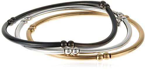 Nine West "Classics" Tri-Tone Trio Stretch Bracelet