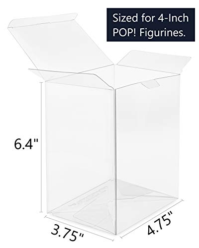 TitanShield 0.5mm Pop Protectors Sleeve Case Compatible with Funko - 4" Inch Pop! Vinyl Figures (60 Pack)