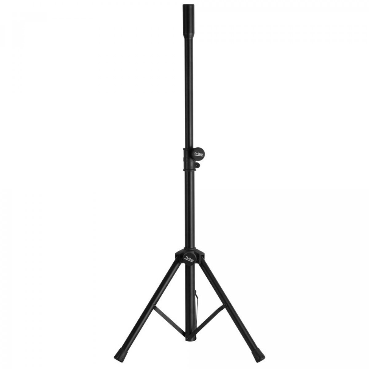 On-Stage SSAS7000B Mini Adjustable Speaker Stand (Folding, Portable, PA Loudspeaker Setup, Tripod Base, Nonslip Rubber Feet, Adjustable Height, 1 3/8″ Mounting Pole, 60 lb Capacity, Aluminum, Black)