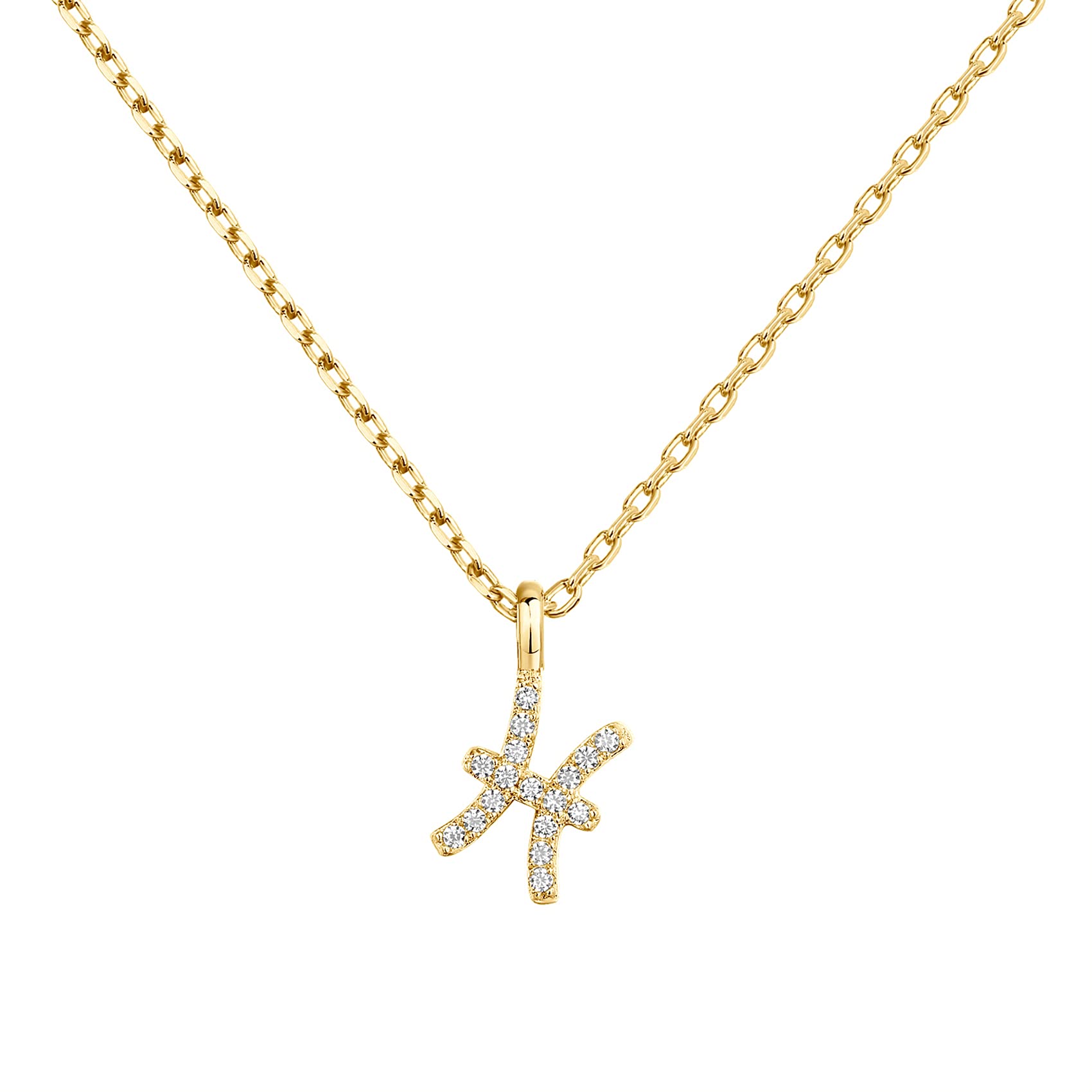 PAVOI 14K Yellow Gold Plated CZ Astrology Necklace Astrology Necklace | Astrology Gifts For Women | Zodiac Necklaces | Pisces Necklace
