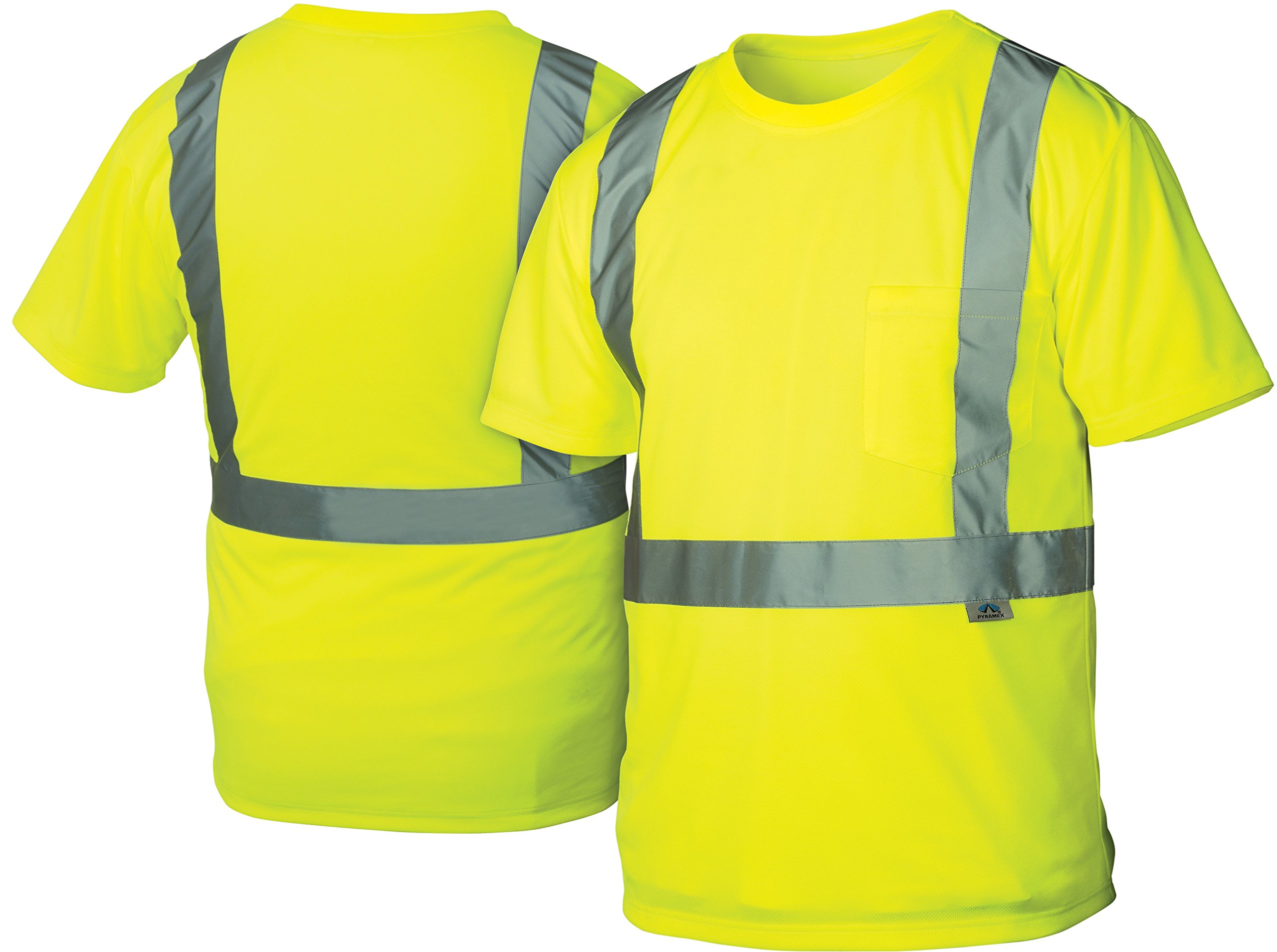 Pyramex RTS21 Series Moisture Wicking T-Shirt Hi-Vis Lime Size Large