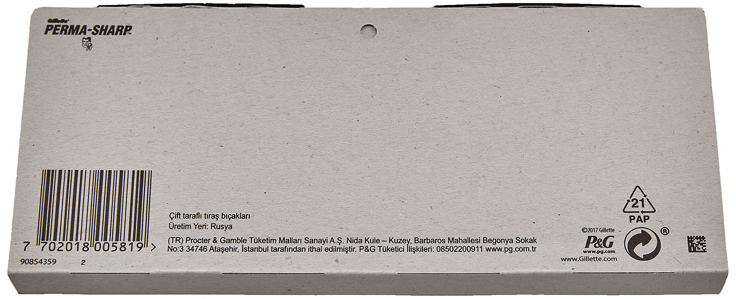 Perma-Sharp Double Edge Safety Razor Blades, 100 Count, 20 Count (Pack of 5)