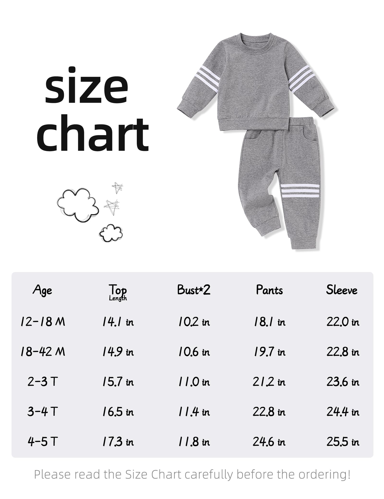 oklady Toddler Boy Clothes Stripe Long Sleeve T-Shirt Tops Sweatsuit Pants Sets Fall Winter Baby Boy Clothes 3T 4T