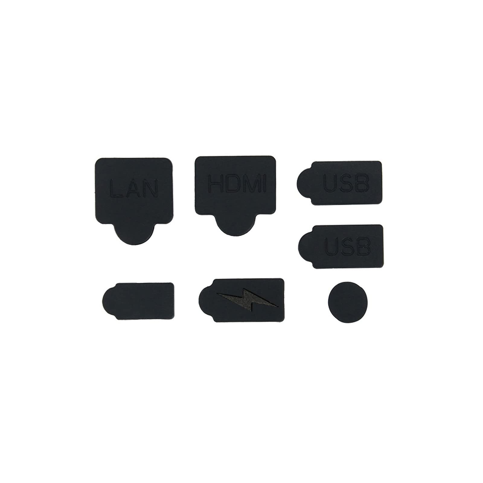 Zerlibeaful Ps2 Games 7 Pcs Silicone Dust Plugs Set Suitable for PS5 USB HDMI LAN Type C Scratch Waterproof Cover Dust Plug Suitable for PS5 External Harddrive