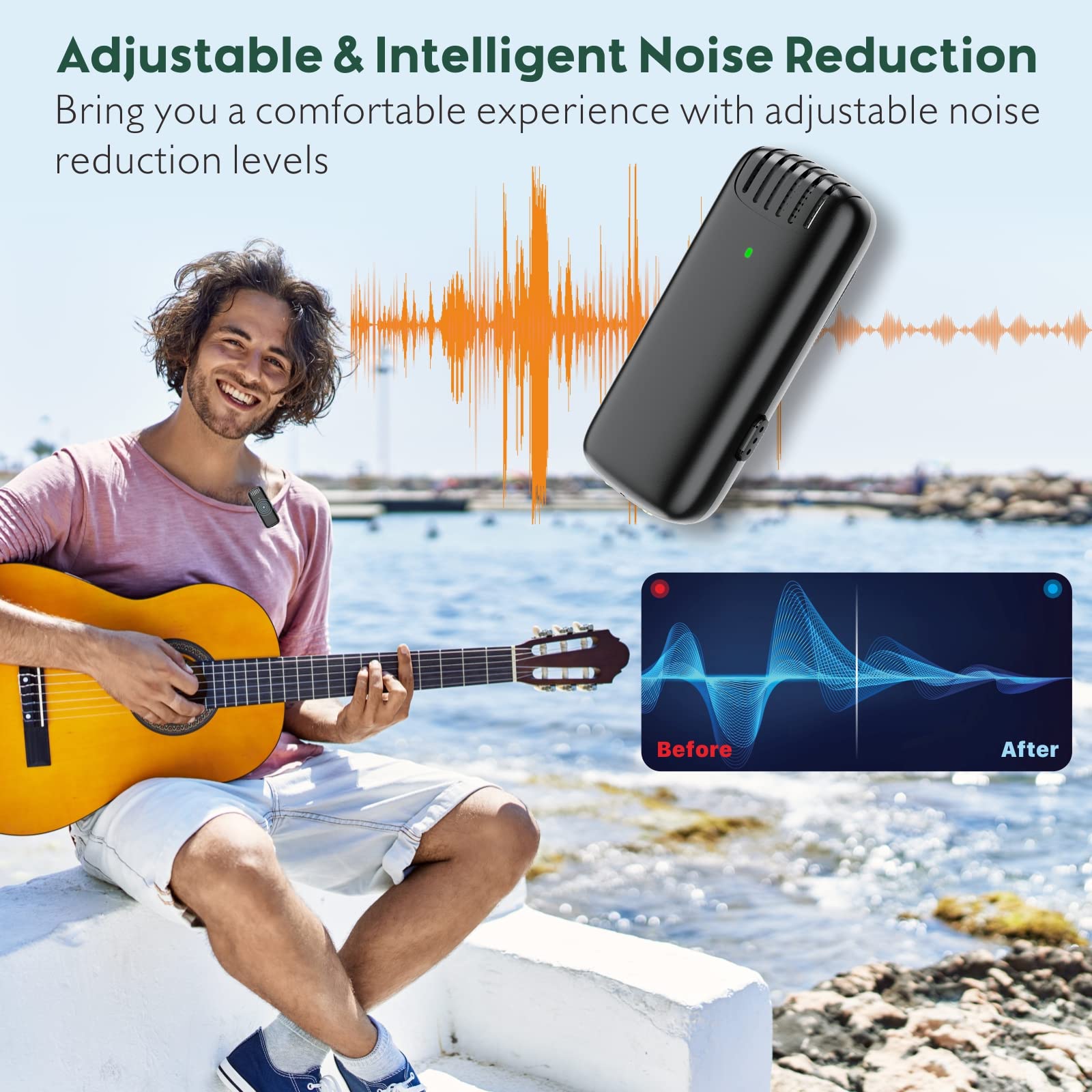 TREACLUB Wireless Lavalier Microphone for iPhone iPad, Plug-Play Lapel Mic with Charging Case for Video Recording, Mini Wireless Mic for TikTok, YouTube, Live Stream, Vlog