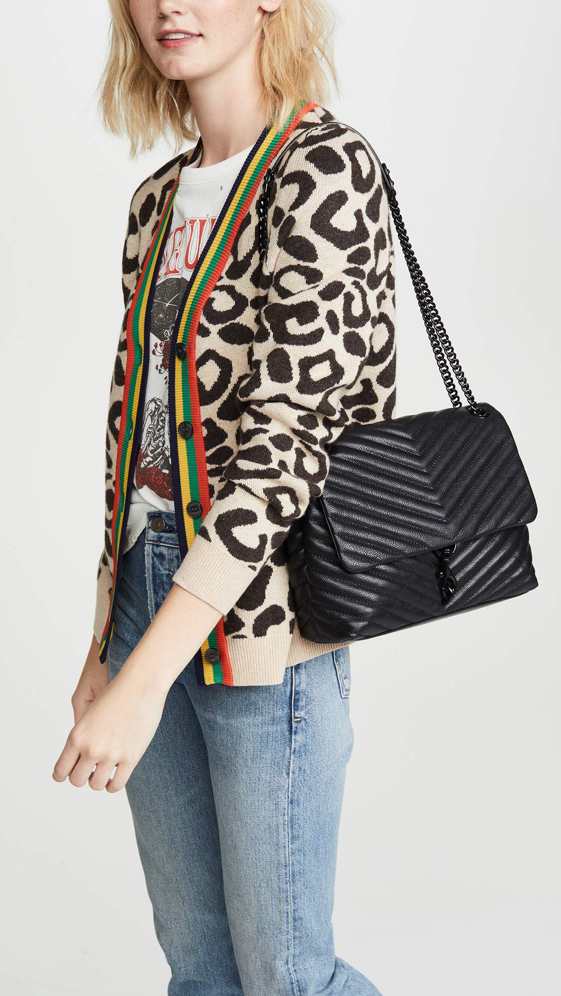 Rebecca Minkoff Edie Flap Shoulder, Black